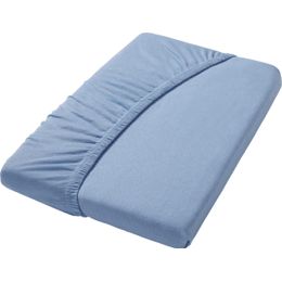 Irisette unisex Spannbetttuch bleu, Größe 90x190 - 100x200 cm - Spannbetttuch