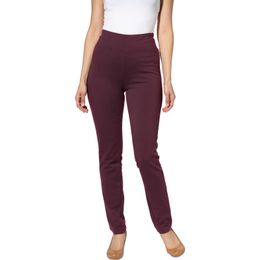 Damen Sweatleggings mit weich angerauter Innenseite burgund, Gr&ouml;&szlig;e 40