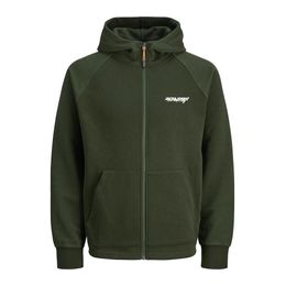 Jack & Jones Jack & Jones Zip-Up Hoodie 'Thatcher' male Green size XL