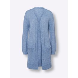Heine Witt Damen Strickjacke mit Taschen, bleu, Gr&ouml;&szlig;e 36