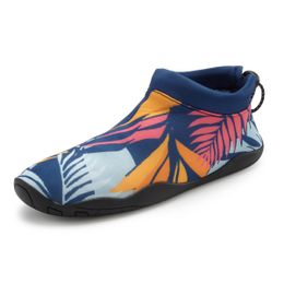 Lascana Damen Badeschuh, blau-orange, Größe 41
