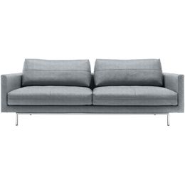 3-Sitzer "CR.414, Designsofa, edles Sofa, Loungesofa, Ledersofa, klares Design", blau (blau, gr), B:200cm H:91cm T:106cm, CREATION BY ROLF BENZ, Sofas, aus Leder oder Chenille, erstklassiger Sitzkomfort, legere Polsterung