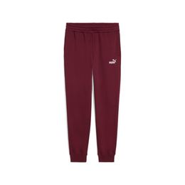 Trainingshose Puma "ESS NO. 1 LOGO SWEATPANTS FL CL (S)", Herren, Gr. M, N-Gr, ruby shimmer, Fleece, Obermaterial: 66% Baumwolle, 34% Polyester, unifarben, regular fit normal, Hosen