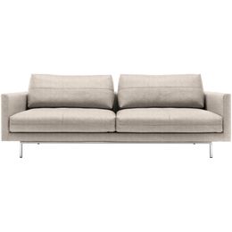 3-Sitzer "CR.414, Designsofa, edles Sofa, Loungesofa, Ledersofa, klares Design", beige (grbeige, nat), B:200cm H:91cm T:106cm, CREATION BY ROLF BENZ, Sofas, aus Leder oder Chenille, erstklassiger Sitzkomfort, legere Polsterung