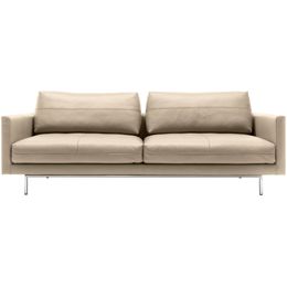 3-Sitzer "CR.414, Designsofa, edles Sofa, Loungesofa, Ledersofa, klares Design", beige, B:200cm H:91cm T:106cm, CREATION BY ROLF BENZ, Sofas, aus Leder oder Chenille, erstklassiger Sitzkomfort, legere Polsterung