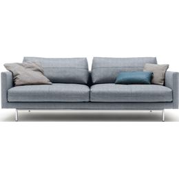 3-Sitzer "CR.414, Designsofa, edles Sofa, Loungesofa, Ledersofa, klares Design", blau (saphierblau, grau), B:200cm H:91cm T:106cm, CREATION BY ROLF BENZ, Sofas, aus Leder oder Chenille, erstklassiger Sitzkomfort, legere Polsterung