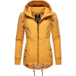 Winterjacke Ragwear "YM-Danka", Damen, Gr. S (36), gelb (kanariengelb), Außenmaterial: 100% Polyester, Innenfutter: 100% Polyester, Wattierung: 100% Polyester, tailliert hüftbedeckend, hoch geschlossener Ausschnitt, Ärmel ohne Ärmelschlitz Rippstrickbündchen, Jacken, stylische Winter Outdoorjacke mit Kapuze