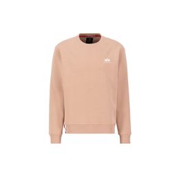 Sweater Alpha Industries "Basic Sweatshirt SL", Herren, Gr. XXL, orange (dusty coral), Obermaterial: 80% Baumwolle, 20% Polyester, regular fit, Sweatshirts