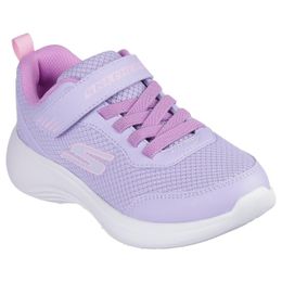 Sneaker Skechers "SELECTORS", Kinder, Gr. 31, lila (lavendel), Lederimitat, Textil, Schuhe, Slip-On Sneaker mit Klettverschluss, Größenschablone zum Download