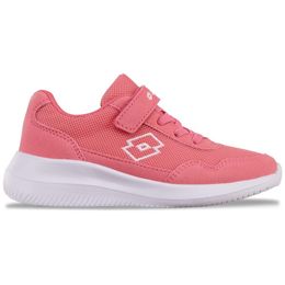 Sneaker Lotto, Kinder, Gr. 30, weiß (leuchtendespink, weiß), Kunstfaser, Synthetik, Mesh, Schuhe, - in kinderfußgerechter Passform
