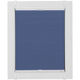 Plissee SUNLINES "Start-up Style Honeycomb", blau (dunkelblau, weiß, weiß), B:30 H:65, Obermaterial: 100% Polyester, Plissees, verspannt mit Simply-Fix Klemmträger, Wabenplissee