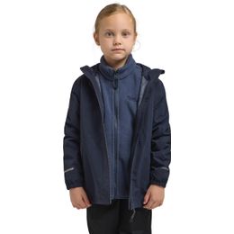 3-in-1-Funktionsjacke Jack Wolfskin "ICELAND 3IN1 JACKET K", Kinder, Gr. 104, blau (night, blau), Oberstoff:100% POLYESTER; Kontrast:100% POLYESTER; Futter:100% POLYESTER ; Innenmaterial: 100% POLYESTER ; Futter:100% POLYESTER, Jacken