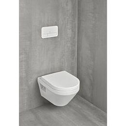 Villeroy & Boch Villeroy und Boch Architectura Combi-Pack Wand-WC mit WC-Sitz 5684CL01 oval, 37x53 cm, TwistFlush, Abgang waagerecht, weiß