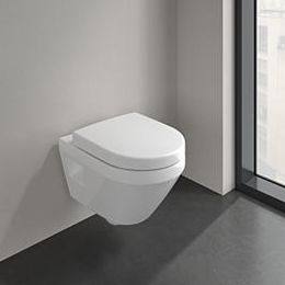 Villeroy & Boch Villeroy und Boch Architectura Wand-Tiefspül-WC 4687C001 35x48cm, rund, TwistFlush, spülrandlos, Wandmontage, weiß