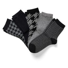 Tchibo - 5 Paar Socken - Damen - Gr. 35-38 - schwarz