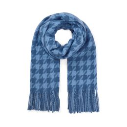 Tchibo - Webschal mit Hahnentritt-Jacquard - blau