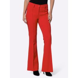 Webhose Heine, Damen, Gr. 36, Normalgr&ouml;&szlig;en, rot, 95% Polyester, 5% Elasthan, unifarben, Hosen