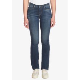 Bequeme Jeans Le Temps Des Cerises "POWERB", Damen, Gr. 31, US-Größen, blau, 92% Baumwolle, 6% Synthetik, 2% Elasthan, Jeans, mit leicht ausgestellten Beinen