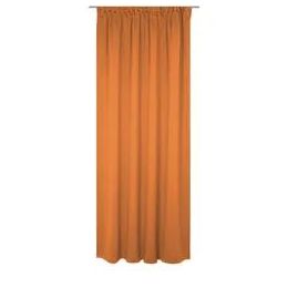 Vorhang WIRTH "Umea" Gr. 2, orange, B:132cm H:175cm, Jacquard, Polyester, Gardinen