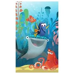 Vliestapete Komar "Digitaldruck Vlies - Finding Dory Aquarell - Größe 150 x 250 cm", blau, B:150m L:250m, Vlies, Tapeten, Kinderzimmer