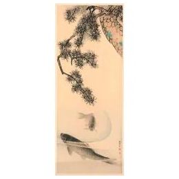 Vliestapete Komar "Digitaldruck Vlies - Koi - Größe 100 x 250 cm", bunt (bunt, schwarz), B:100 L:250, Vlies, Tapeten, Wohnzimmer, Schlafzimmer