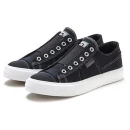 Sneaker ELBSAND "Halbschuh, Slipper, Freizeitschuh", Damen, Gr. 38, schwarz, Obermaterial: 100% Textilmaterial. Futter: 100% Textilmaterial. Decksohle: 100% Textilmaterial. Laufsohle: 100% Synthetik, unifarben, Schuhe Canvassneaker Sneaker low Slip-on-Sneaker, aus Textil zum Reinschlüpfen mit elastischem Einsatz