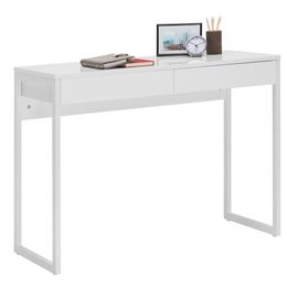 Hom&acute;in Hom`in Schreibtisch, Wei&szlig;, Metall, Holzwerkstoff, 2 Schublade(n) Schubladen, rechteckig, eckig, Kufe, 40x76x102 cm, Bsci, Stauraum, Arbeitszimmer, Schreibtische, B&uuml;rotische
