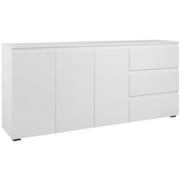 CARRYHOME Sideboard, Wei&szlig;, Holzwerkstoff, 2 F&auml;cher, 3 Schublade(n) Schubladen, 178x80x40 cm, Wohnzimmer, Kommoden & Sideboards, Sideboards