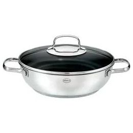 Rösle Servierpfanne RÖSLE "ELEGANCE ProCera", silber (silberfarben, schwarz), B:25,5cm H:15cm L:33,5cm Ø:24cm, Pfannen, natürliche Quarzversiegelung ohne PTFE/PFAS, Induktion