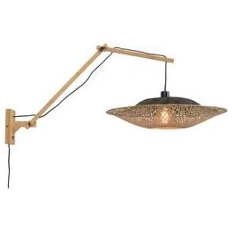 GOOD & MOJO Wandleuchte "Kalimantan", beige (natur), Ø 60cm H: 70cm, Leuchten