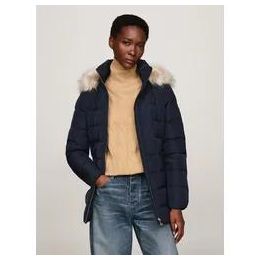 Steppjacke Tommy Hilfiger, Damen, Gr. XXXL(46), blau (desert sky), Obermaterial: 100% Polyester. Futter: 100% Polyester. Wattierung: 70% Daunen, 30% Federn, regular fit, Jacken, mit Logopatch