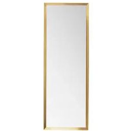 Wandspiegel KARE DESIGN "Wandspiegel Arezzo Brass", gold (goldfarben), B:70cm H:200cm T:6,5cm, Glas, Stahl, Spiegel, Wandspiegel