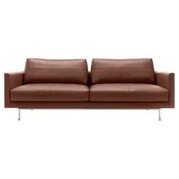 3-Sitzer "CR.414, Designsofa, edles Sofa, Loungesofa, Ledersofa, klares Design", braun (signalbraun), B:200cm H:91cm T:106cm, CREATION BY ROLF BENZ, Sofas, aus Leder oder Chenille, erstklassiger Sitzkomfort, legere Polsterung