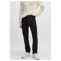 HUGO BOSS Slim-fit-Jeans HUGO BLUE "Ash", Herren, Gr. 34, Länge 36, schwarz (schwarz001), Denim/Jeans, Obermaterial: 99% Baumwolle, 1% Elasthan, unifarben, slim fit lang, Jeans, mit Stone-washed-Finish