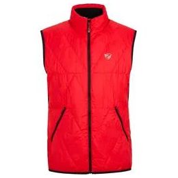 Funktionsweste Ziener "NARIO-Z vest man", Herren, Gr. 52, rot, Obermaterial: 100% Polyester; Obermaterial 2: 84% Polyester, 16% Elasthan; Futter: 100% Polyester; Wattierung: 100% Polyester (recycelt), Westen