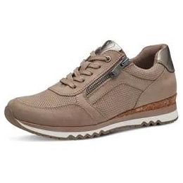 Sneaker Marco Tozzi, Damen, Gr. 39, beige (taupe), Synthetik, Textil, Schuhe, mit gepolsterter Innensohle