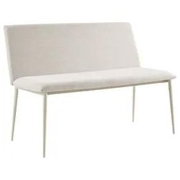 Bank OTTO HOME "Cassy", creamfarben, B:122cm H:86cm T:62cm, FSC-zertifizierter Holzwerkstoff, Sitzbänke, pflegeleichter Strukturstoff, Kufen Metallgestell, Breite 122 cm