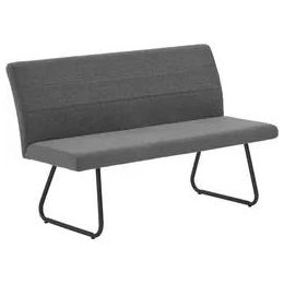 Bank OTTO HOME "Blee", anthrazit, B:140cm H:85cm T:60cm, FSC-zertifizierter Holzwerkstoff, Sitzbänke, pflegeleichter Strukturstoff, Metallgestell, verstellbaren Justierfüße