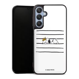 DeinDesign Galaxy A25 5G Handy Silikon H&uuml;lle Case schwarz Handyh&uuml;lle Snoopy Dog Peanuts