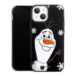 DeinDesign iPhone 13 Mini Handy Slim Case extra d&uuml;nn Silikon Handyh&uuml;lle schwarz H&uuml;lle Disney Frozen 2 Frozen Olaf Silikon Slim Case