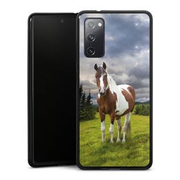 DeinDesign Galaxy S20 FE 5G Handy Silikon H&uuml;lle Case schwarz Handyh&uuml;lle Meadow Nature Horse