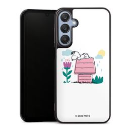 DeinDesign Galaxy A25 5G Handy Silikon H&uuml;lle Case schwarz Handyh&uuml;lle Snoopy Dog Official Licensed Product