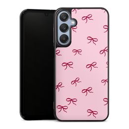 DeinDesign Galaxy A25 5G Handy Silikon Hülle Case schwarz Handyhülle Schleifen Pattern Bow