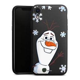 DeinDesign iPhone Xr Handy Premium Silikon H&uuml;lle Handyh&uuml;lle schwarz Case Disney Frozen 2 Frozen Olaf Silikon Premium Case