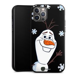 DeinDesign iPhone 12 Pro Handy Silikon H&uuml;lle Case schwarz Handyh&uuml;lle Disney Frozen 2 Frozen Olaf