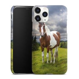 DeinDesign iPhone 11 Pro Handy Premium Case Smartphone Handyh&uuml;lle Schutzh&uuml;lle matt Meadow Nature Horse Premium Case