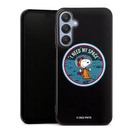 DeinDesign Galaxy A25 5G Handy Silikon H&uuml;lle Case schwarz Handyh&uuml;lle Peanuts Weltall Snoopy