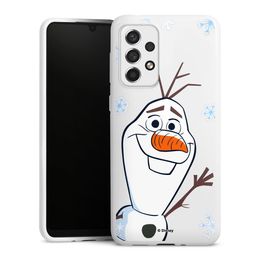 DeinDesign Galaxy A33 5G Handy Silikon H&uuml;lle Case wei&szlig; Handyh&uuml;lle Frozen Olaf Disney Frozen 2 Silikon Case