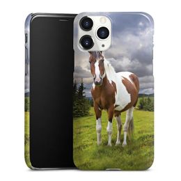 DeinDesign iPhone 11 Pro Handy Premium Case Smartphone Handyh&uuml;lle Schutzh&uuml;lle gl&auml;nzend Meadow Nature Horse Premium Case