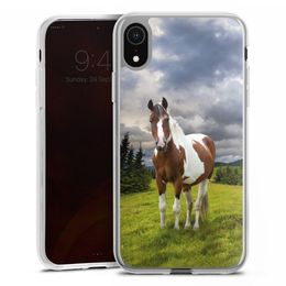 DeinDesign iPhone Xr Handy Silikon H&uuml;lle Case transparent Handyh&uuml;lle Horse Nature Meadow Silikon Case